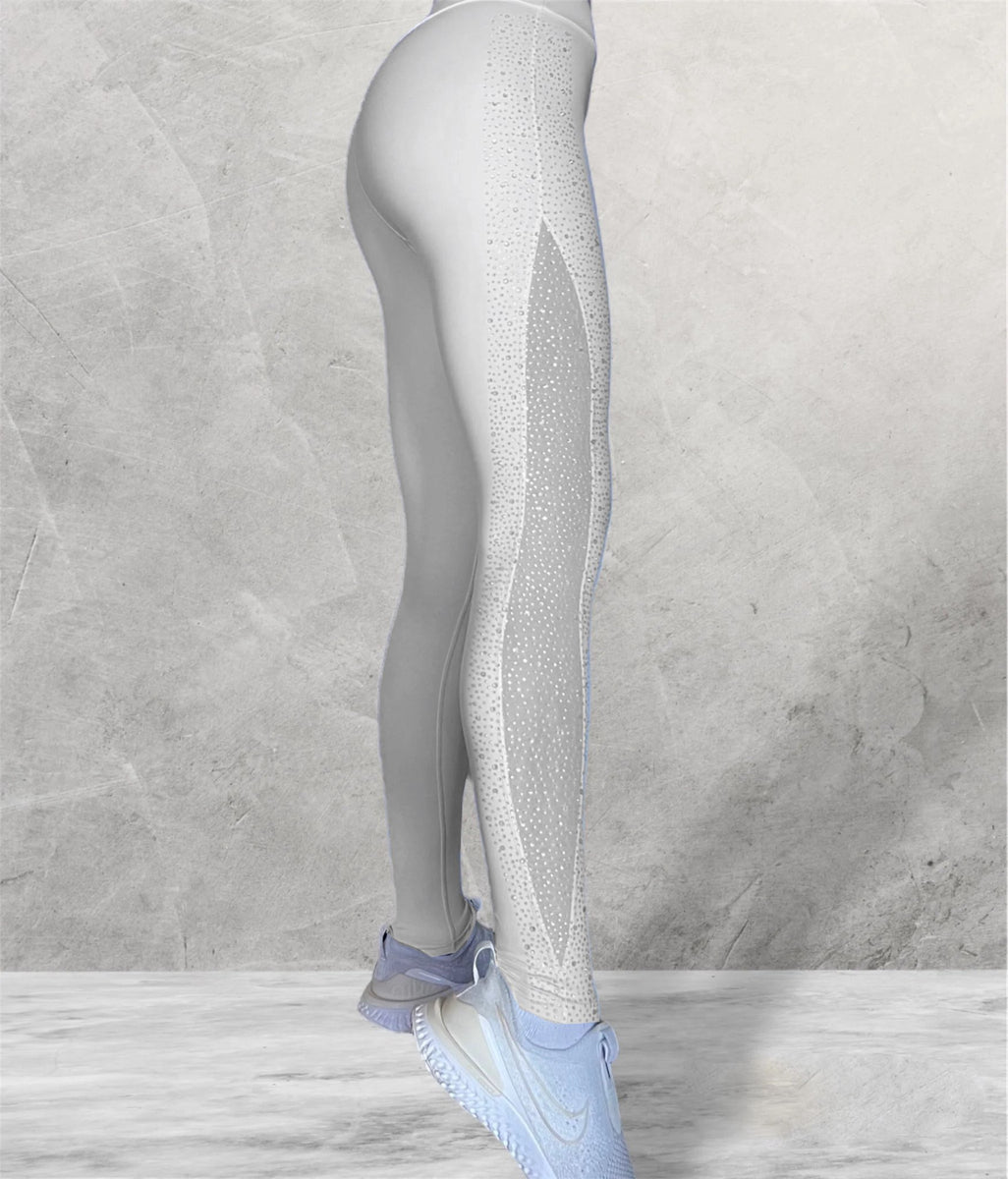 LUXEIT DIAMOND™ White Mesh High-Waisted Leggings
